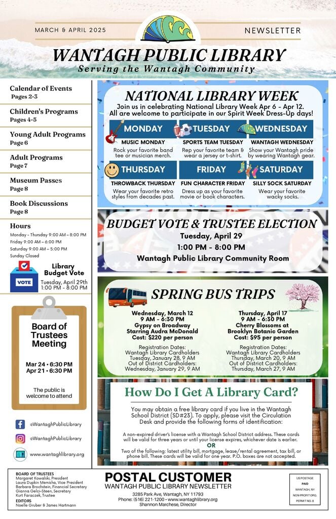 2025 March – April Newsletter